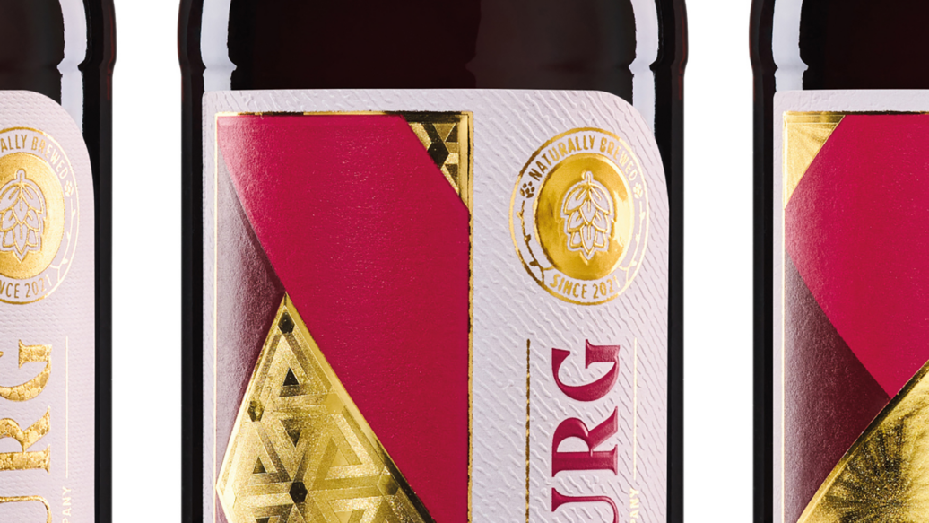 Digitally Foiled Kyburg Beer Labels - PaperSpecs