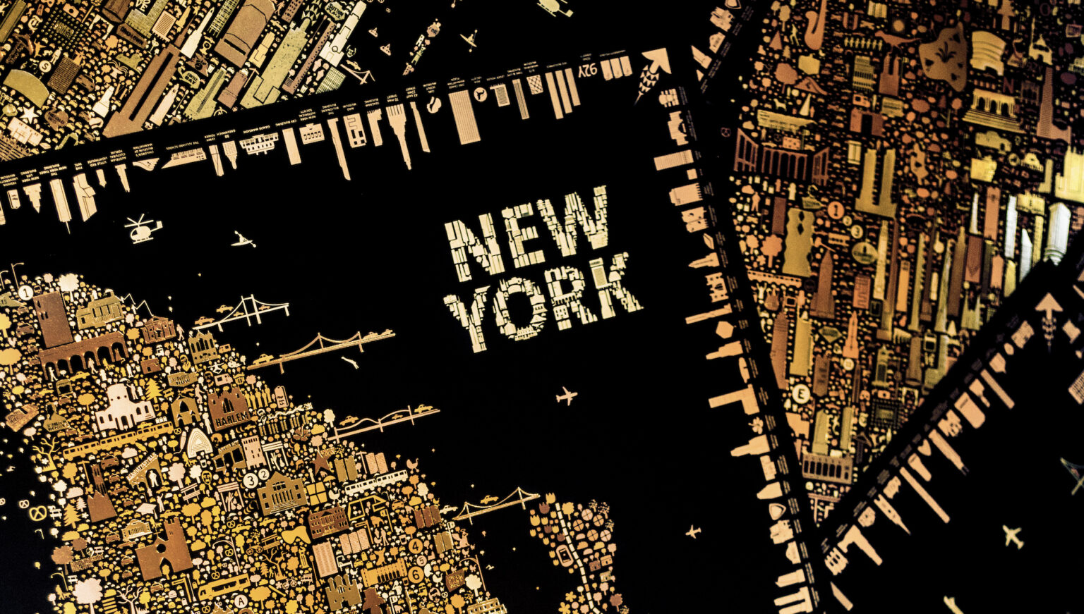 Iconic New York Illuminated Print by Rafael Esquer - PaperSpecs