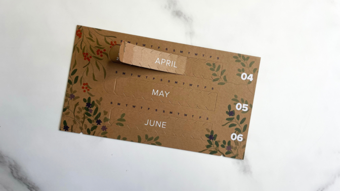 Enpointe Zip-Strip Desk Calendar - PaperSpecs