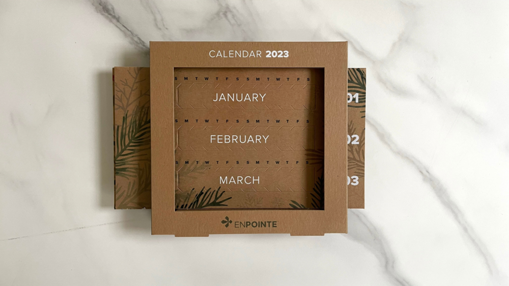 Enpointe Zip-Strip Desk Calendar - PaperSpecs