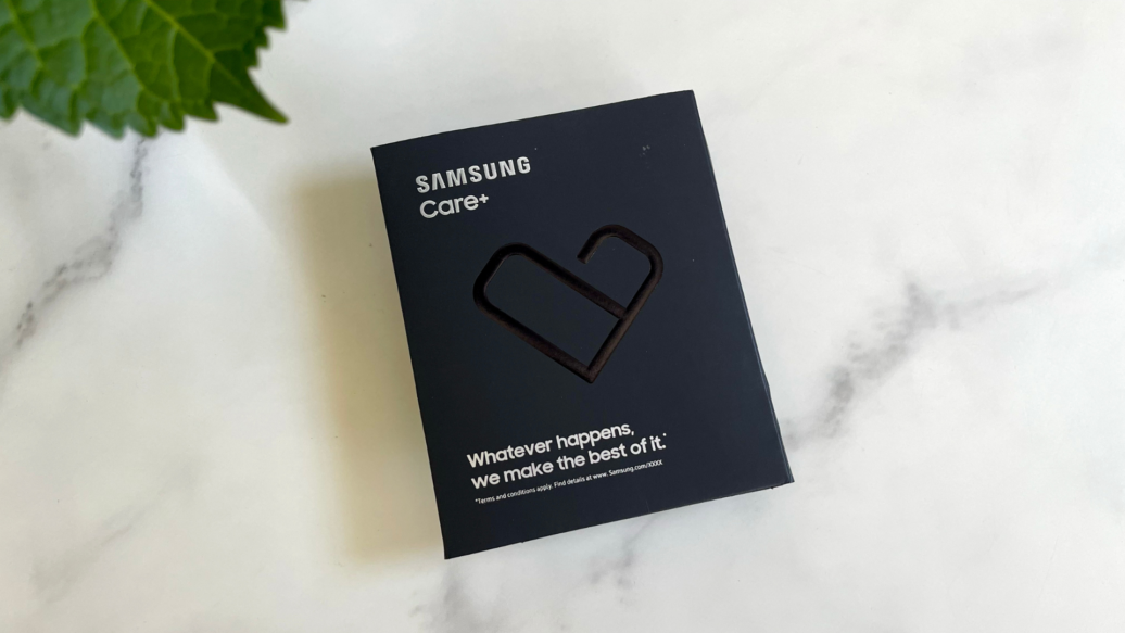 Hot Foil Stamped ‘Samsung Care+’ Packaging - PaperSpecs